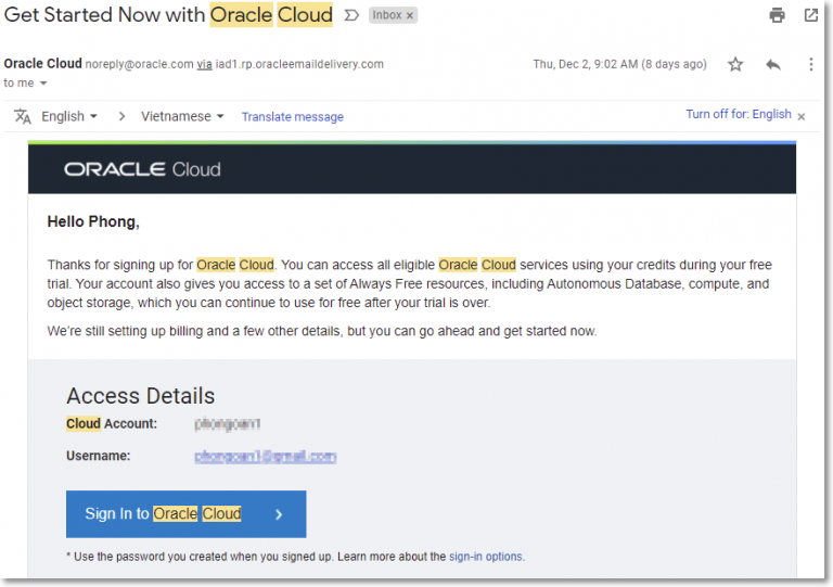 Hướng dẫn đăng ký Oracle cloud free và tạo VPS cấu hình khủng free trọn đời